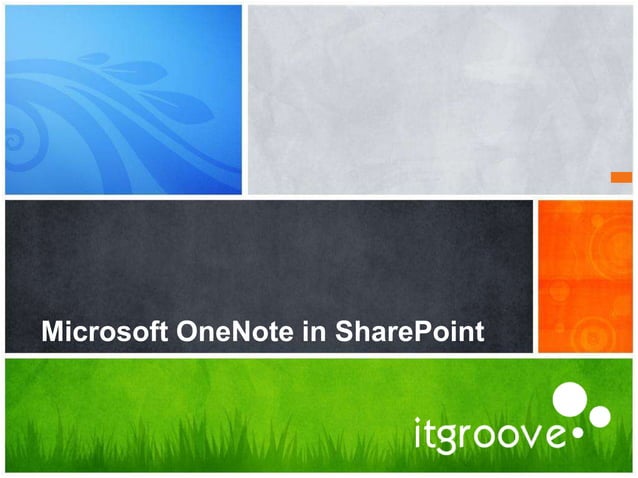 Microsoft OneNote in SharePoint | PPT