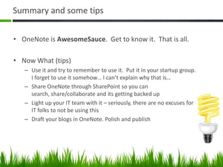 Microsoft OneNote in SharePoint | PPT
