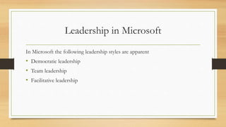 Microsoft's organic leadership | PPTX