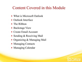 Microsoft outlook 2010 | PPT