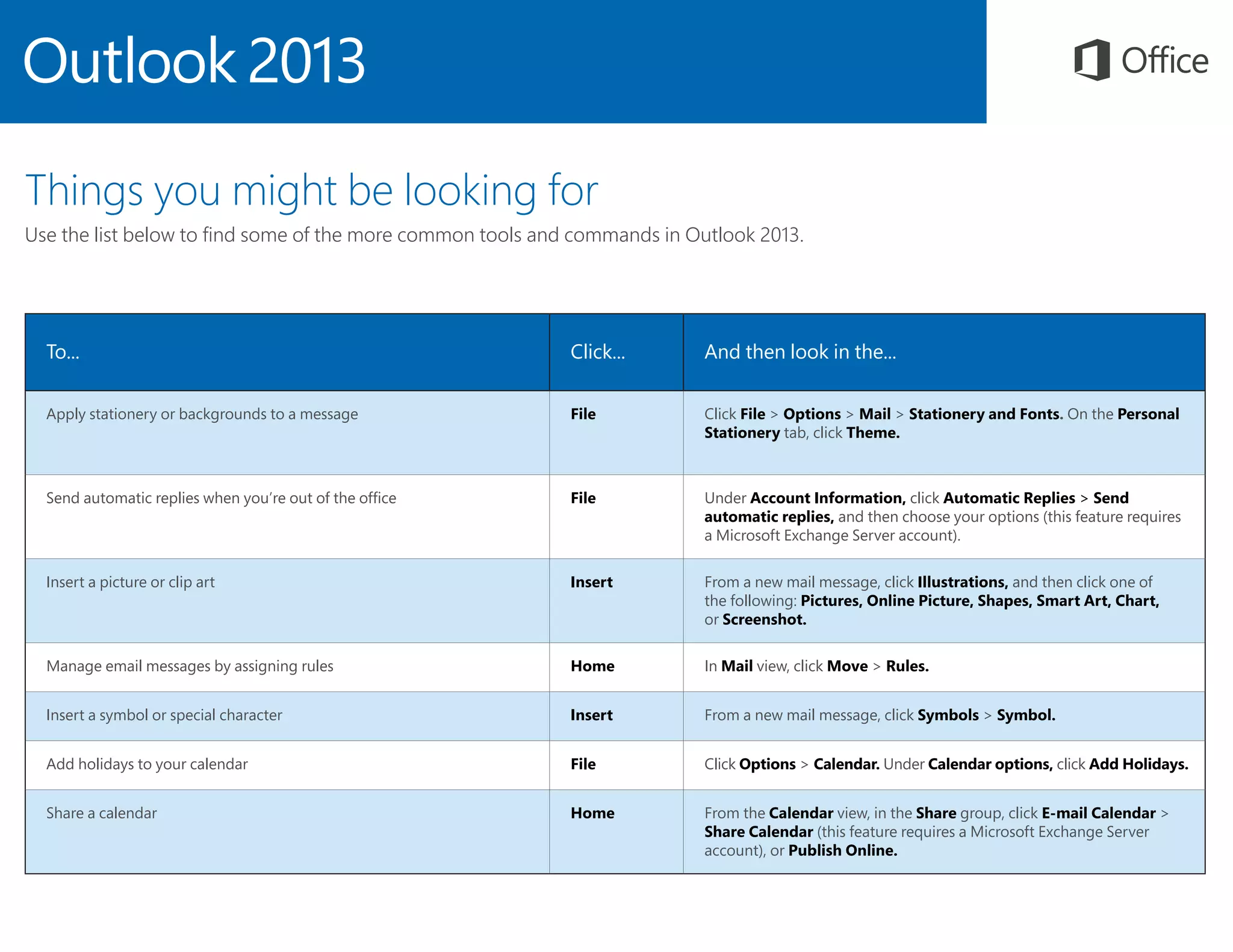 Microsoft Outlook 2013 Quickstart | PPT
