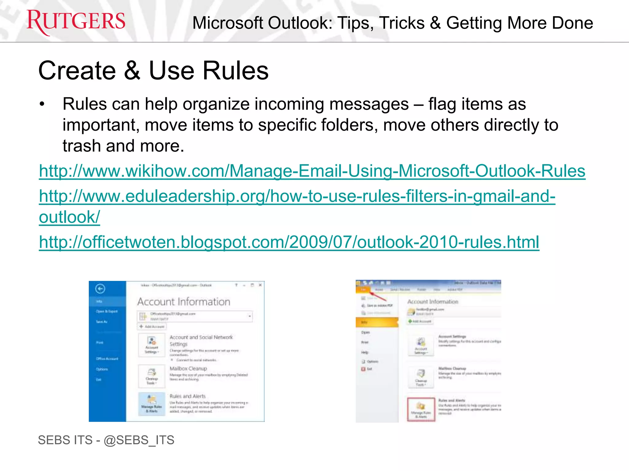 Microsoft Outlook Tips & Tricks | POTX