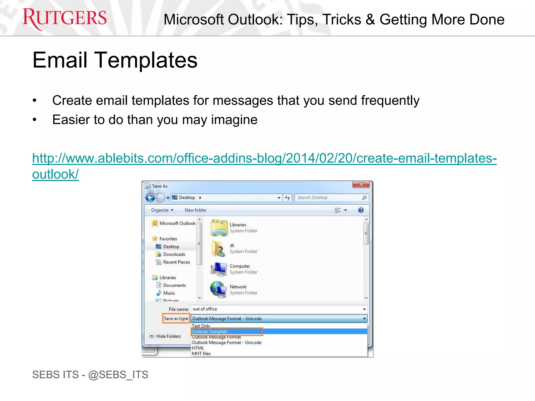 Microsoft Outlook Tips & Tricks | POTX