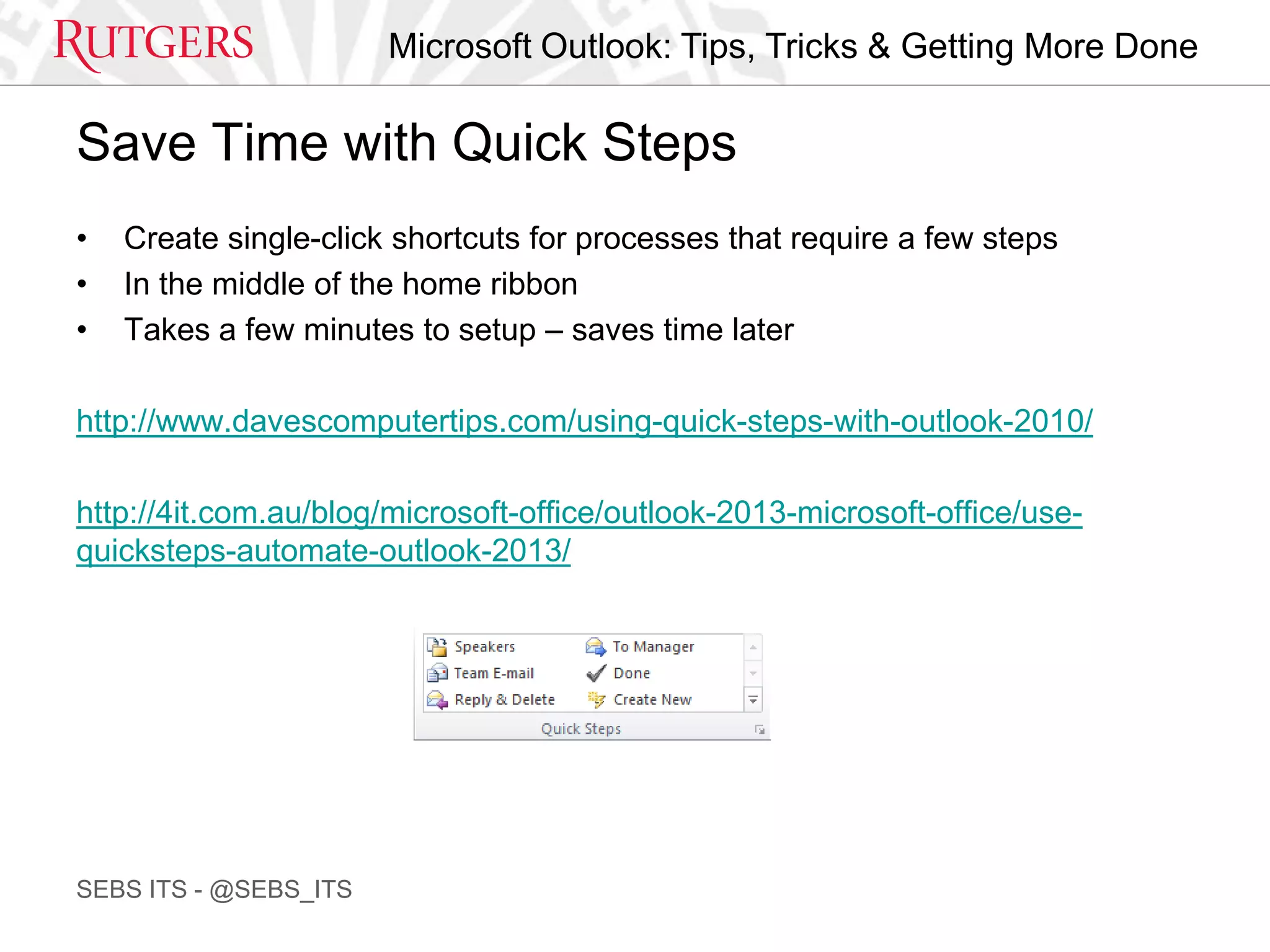 Microsoft Outlook Tips & Tricks | POTX