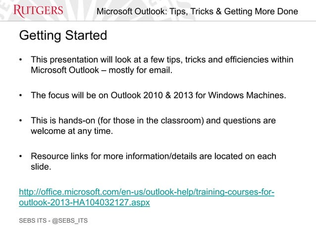 Microsoft Outlook Tips & Tricks | POTX | Email | Internet