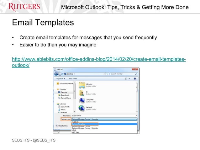 Microsoft Outlook Tips & Tricks | POTX | Email | Internet