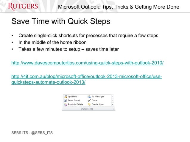 Microsoft Outlook Tips & Tricks | POTX | Email | Internet