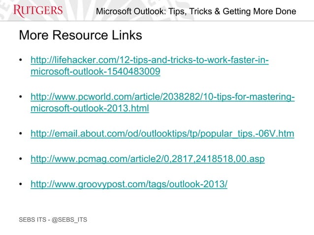 Microsoft Outlook Tips & Tricks | POTX | Email | Internet