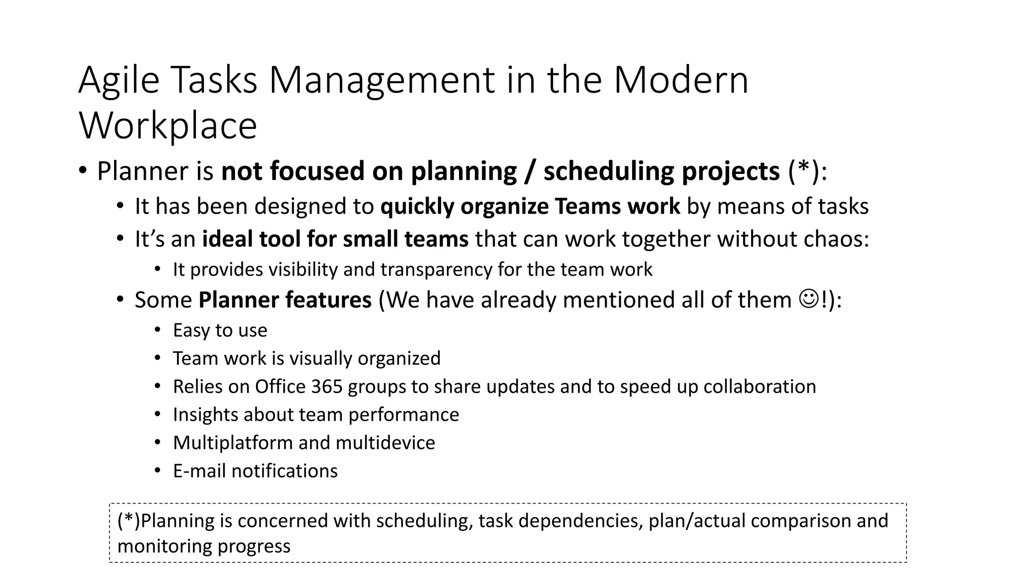 Microsoft Planner - Agile Tasks Management for Modern Teams | PPTX