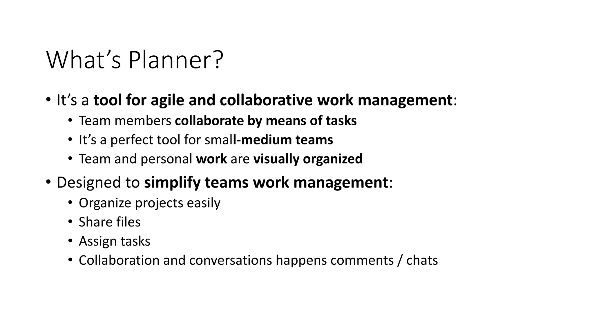 Microsoft Planner - Agile Tasks Management for Modern Teams | PPTX