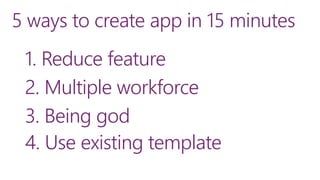 Microsoft power apps 15 mins demo | PDF