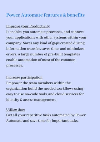 Microsoft power automate implementation | PDF