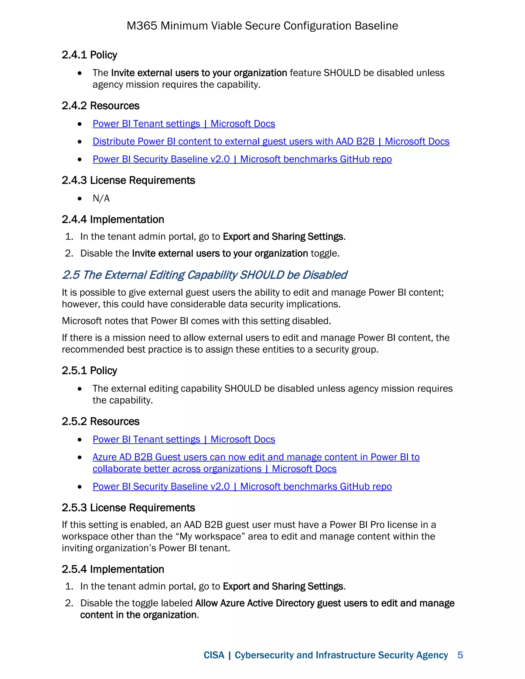 Microsoft Power BI M365 Minimum Viable SCB v0.1 | PDF