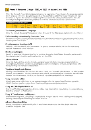 Microsoft power bi training courses | PDF