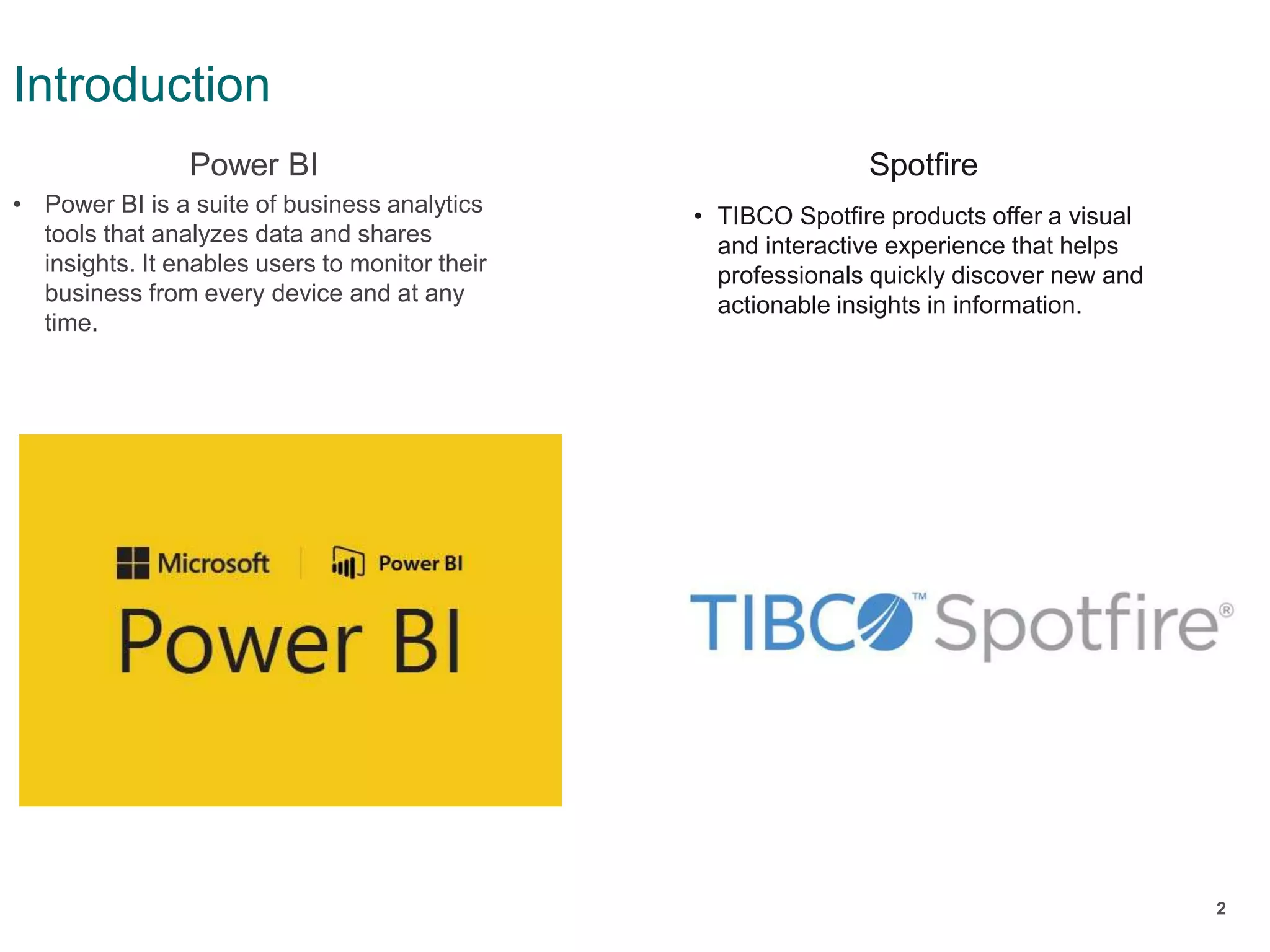 Microsoft power bi vs tibco spotfire | PPTX