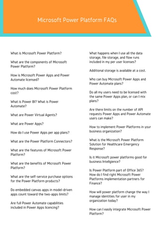 Microsoft power platform | PDF