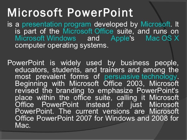 Microsoft power point