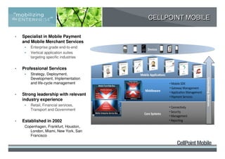 SMS og 2D-løsninger af Tony Jensen, CellPoint Mobile | PPT