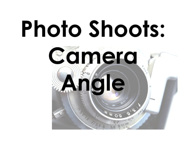 basic Camera Angles | PDF | Cameras and Camcorders | Consumer Electronics