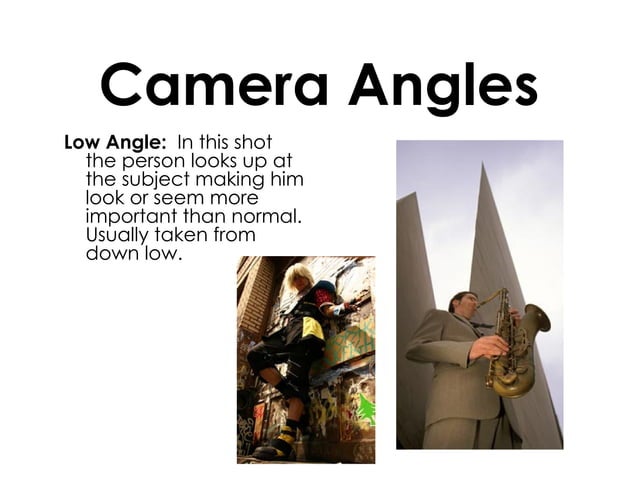 basic Camera Angles | PDF | Cameras and Camcorders | Consumer Electronics