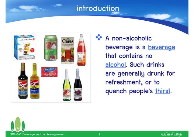 chapter 5 - Non-alcoholic Beverages | PDF