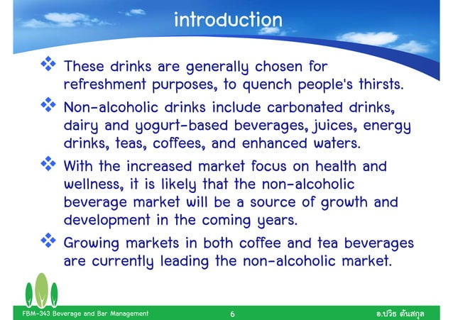 chapter 5 - Non-alcoholic Beverages | PDF