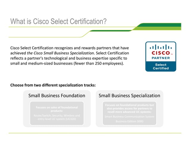 Eight Reasons to be a Cisco Select Certified Partner | PDF | Small and ...