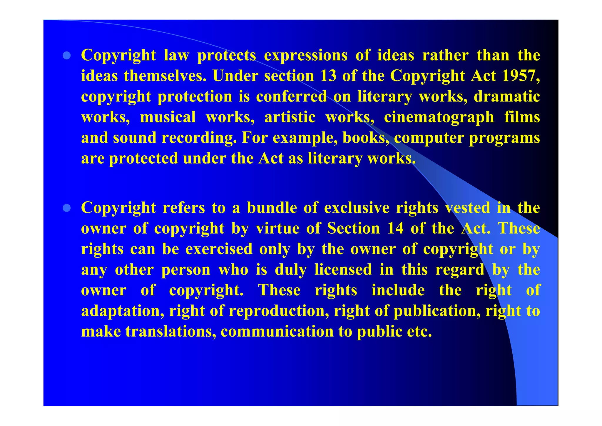 comparative study of the main features of copyright law in india usa ...