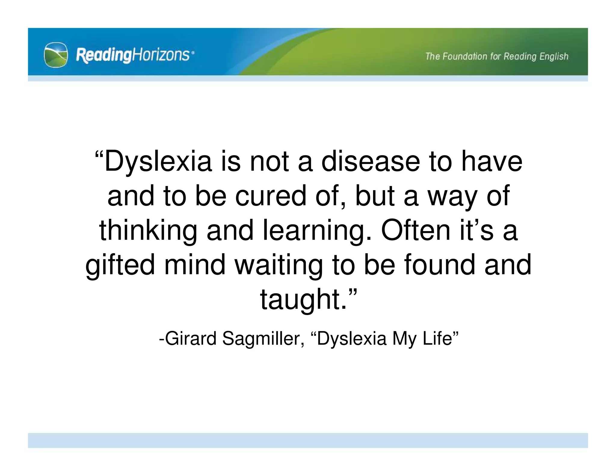 Dyslexia: From Symptoms to Solutions | PPT