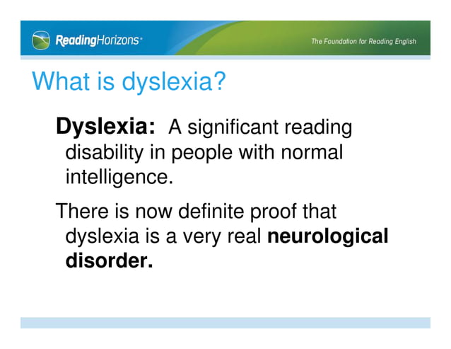 Dyslexia: From Symptoms to Solutions | PPT