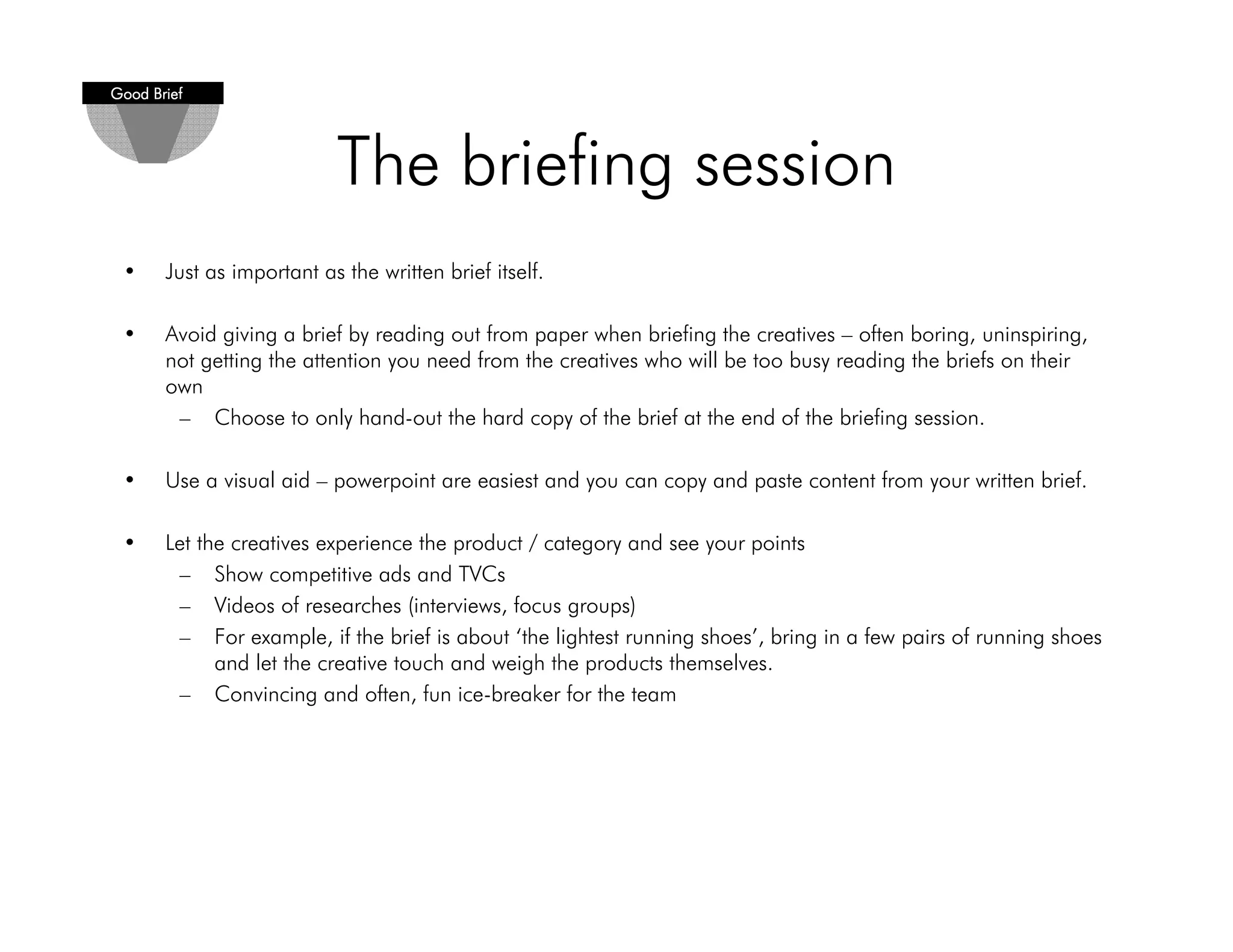 The Good Brief - a no-frills guide to writing creative briefs | PDF