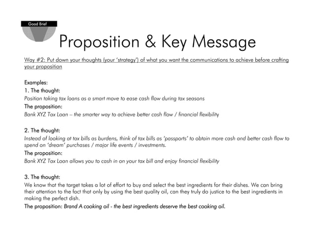 The Good Brief - a no-frills guide to writing creative briefs | PDF ...