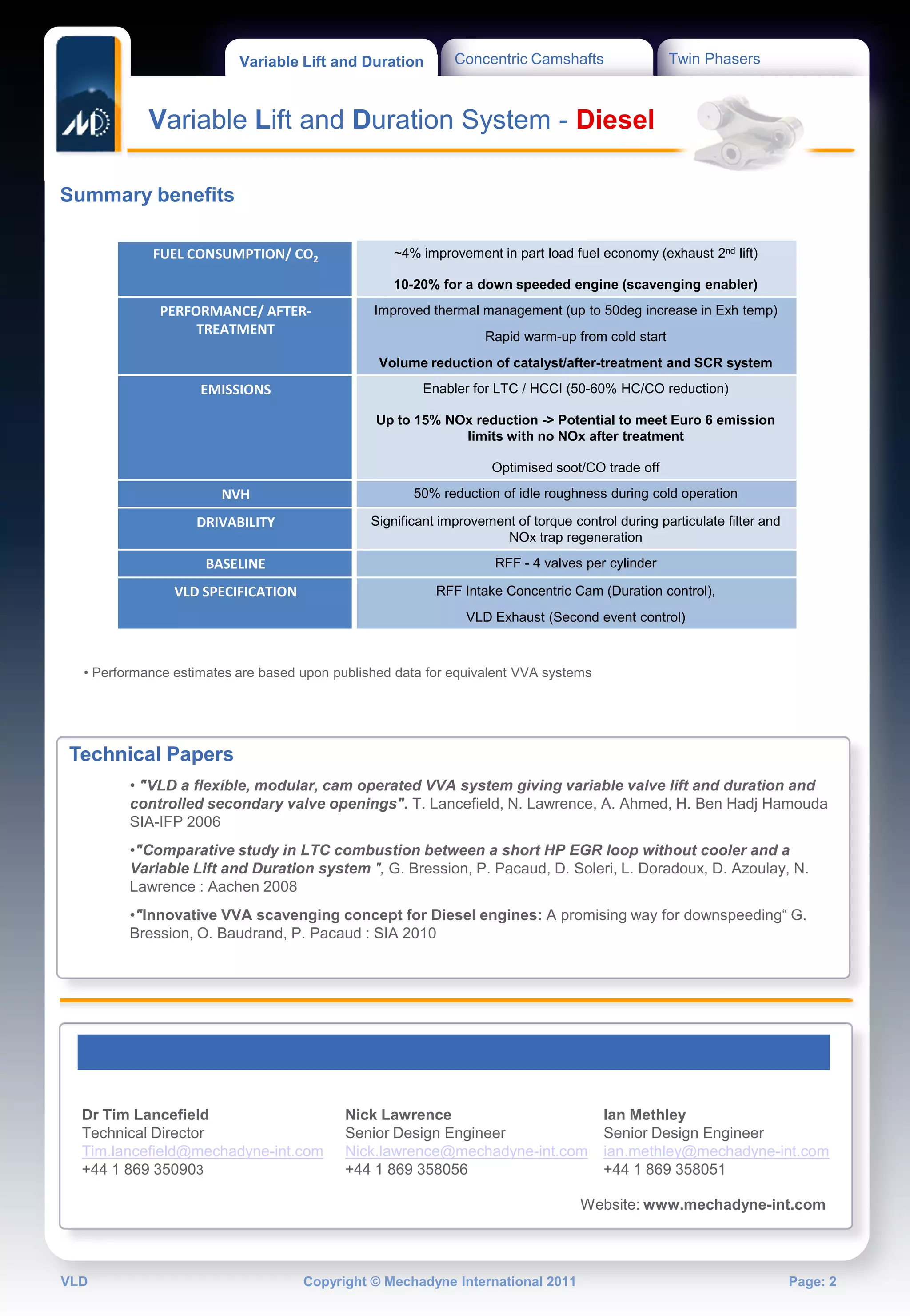 Mechadyne Diesel VLD | PDF