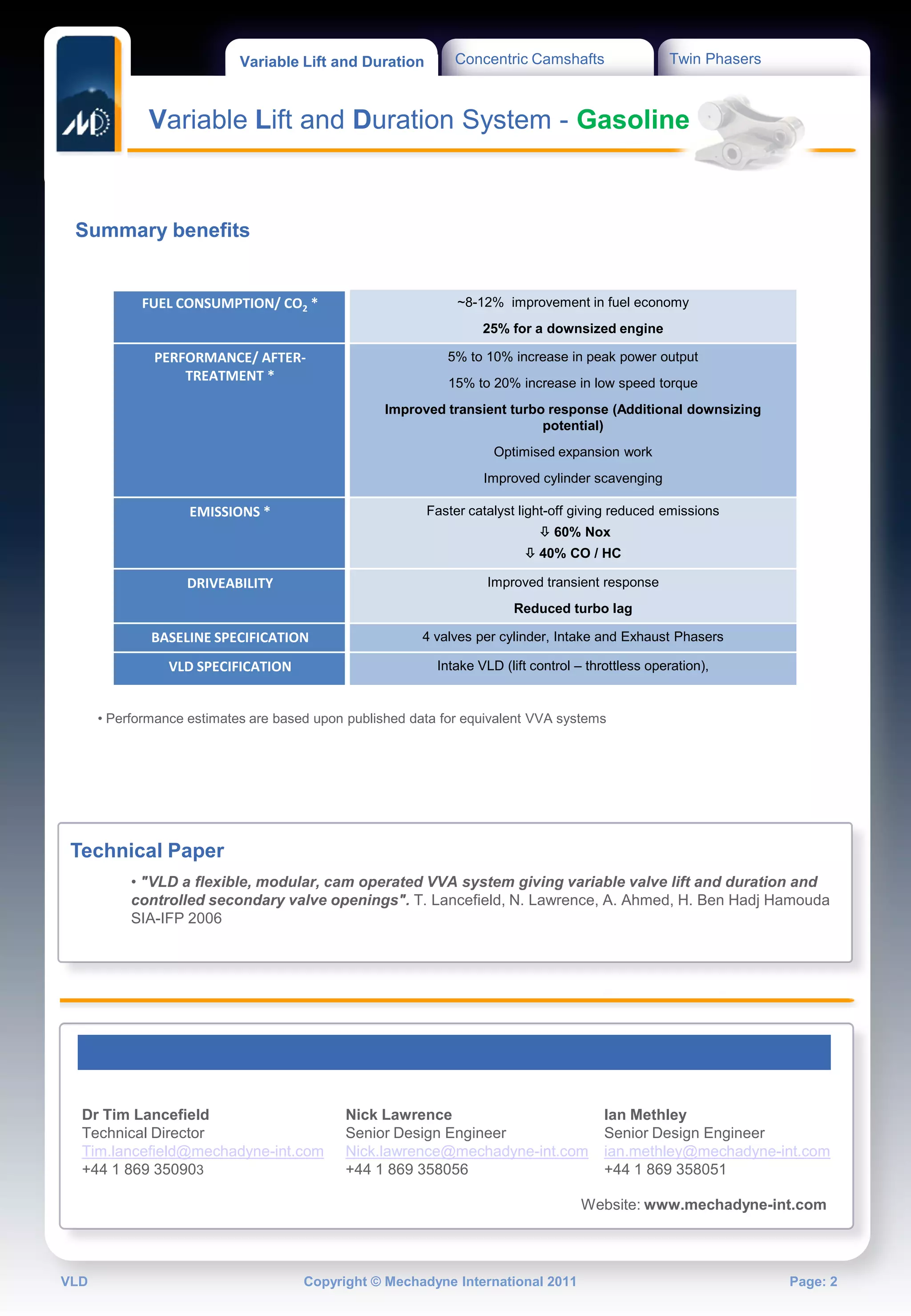 Mechadyne Gasoline VLD | PDF