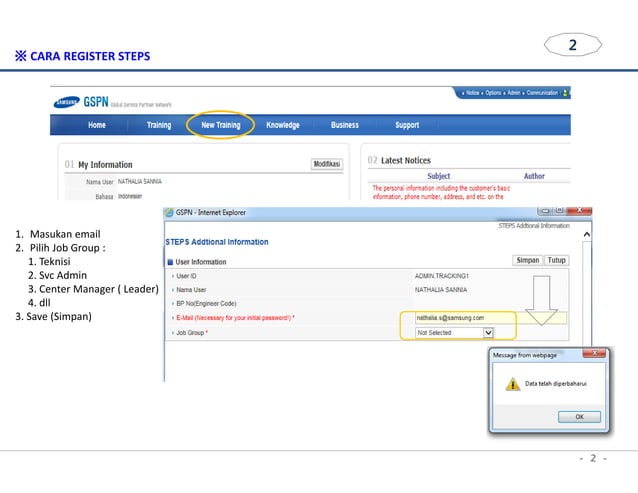 Microsoft power point how to register steps id | PDF