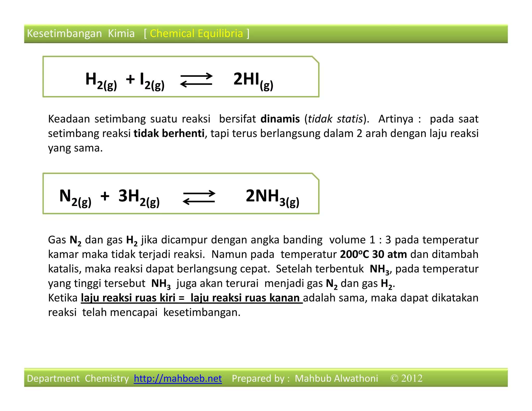 Microsoft power point kesetimbangan | PDF