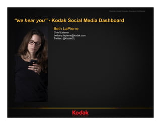Kodak Social Media Presentation | PPT