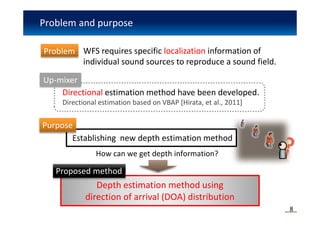 Depth Estimation of Sound Images Using Directional Clustering and ...