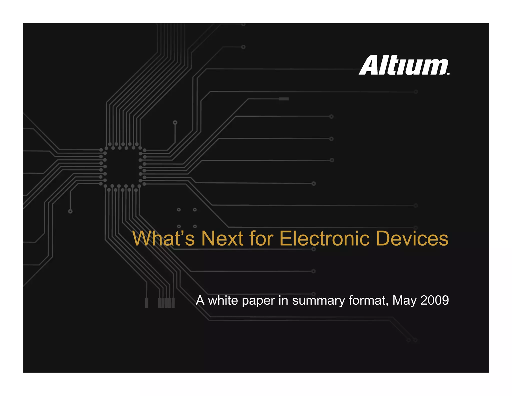 What Next for Electronic Devices? | PPT