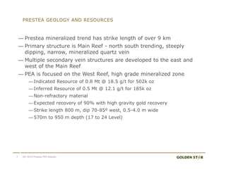 Prestea PEA Results | PDF | Commodities | Economy