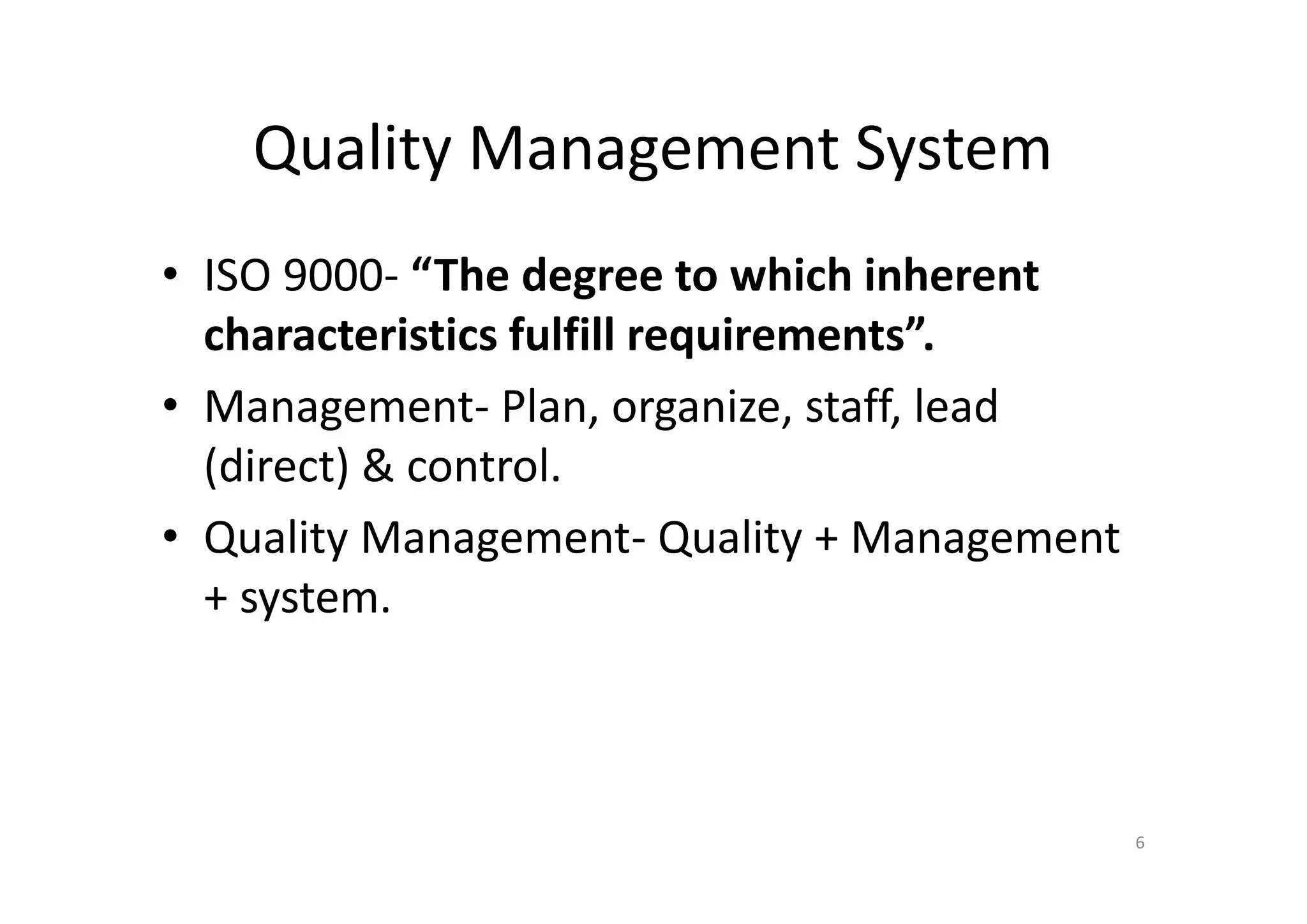 Principles of quality management | PDF