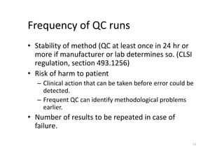 Medical Laboratory Quality Assurance | PDF