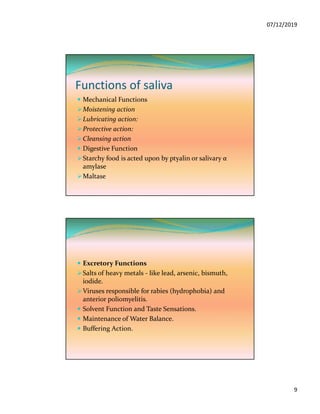 Microsoft power point salivary secretion | PDF