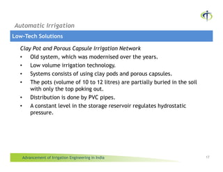 Advancement Of irrigation engineering in India | PDF