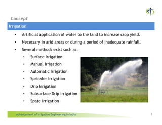 Advancement Of irrigation engineering in India | PDF