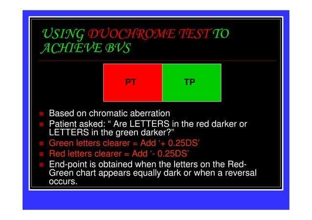 subjective refraction | PDF