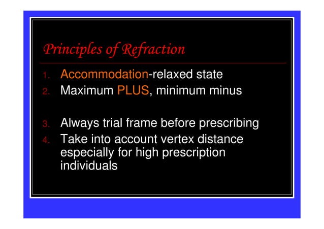 subjective refraction | PDF
