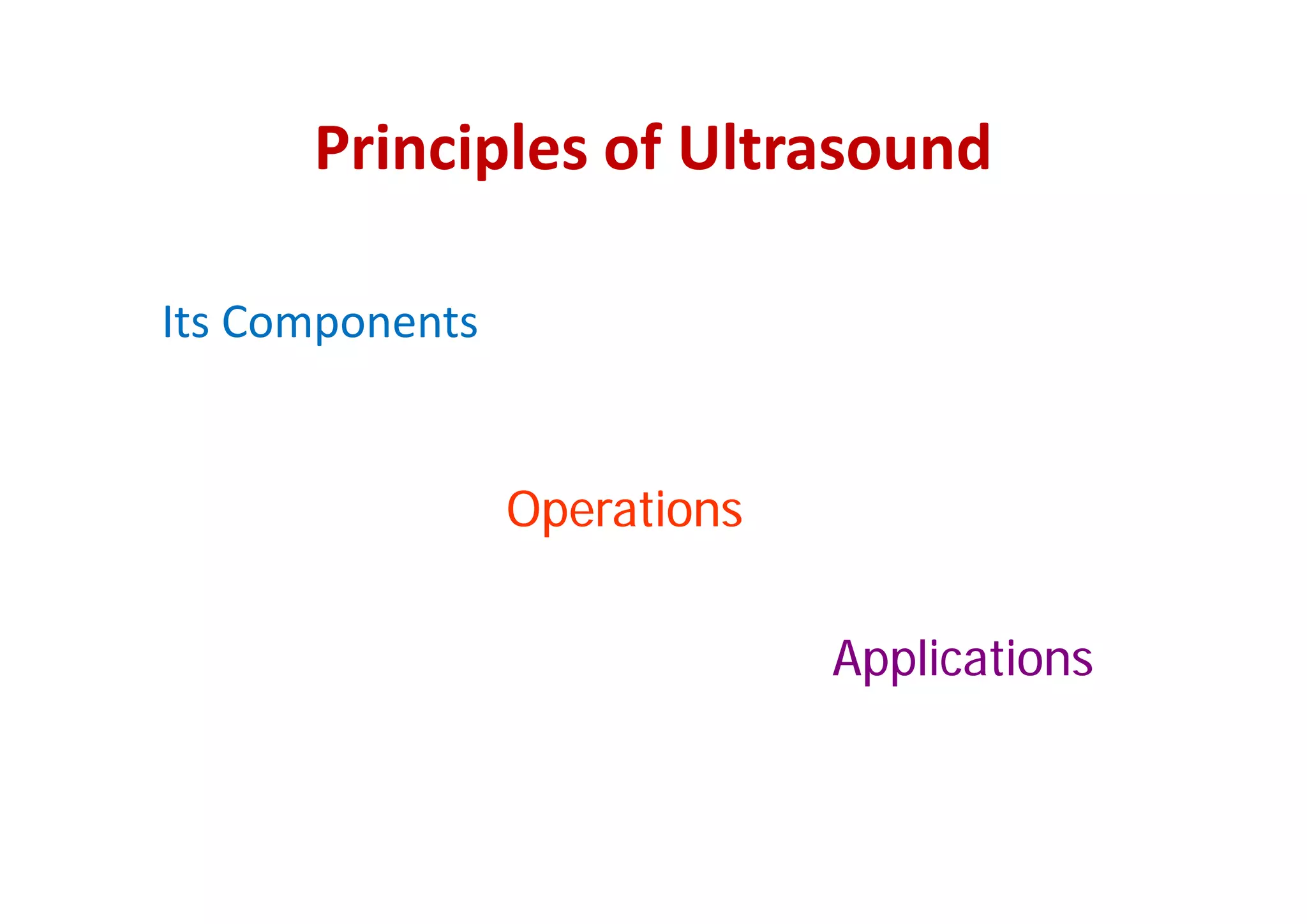 Basics of Ultrasound | PDF