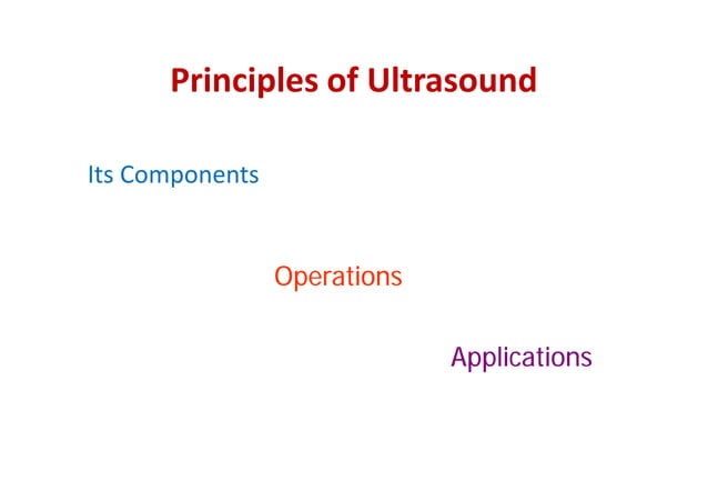 Basics of Ultrasound | PDF