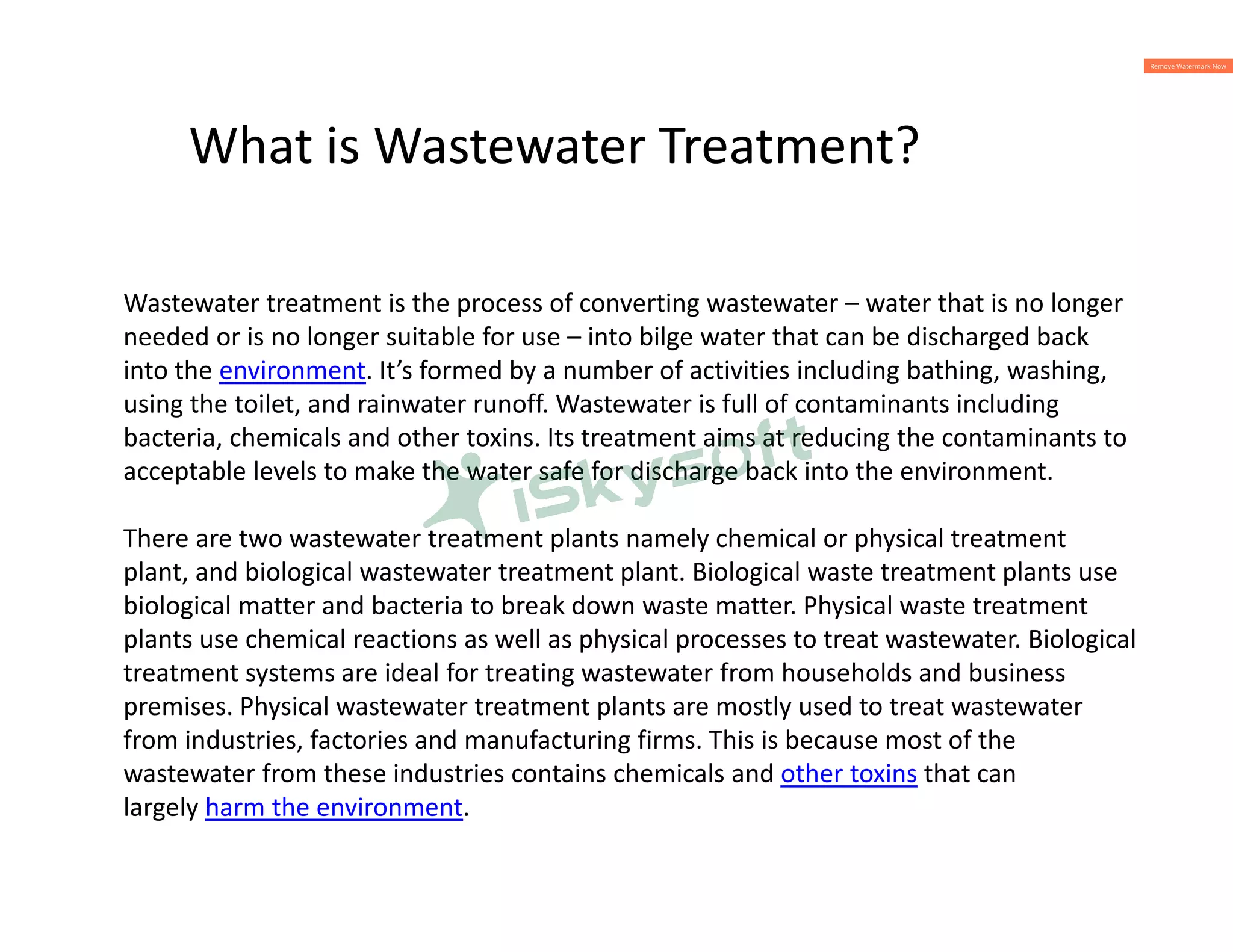 waste water treatment.project | PDF